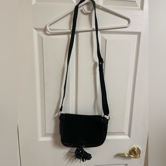 Poppy Barley | Bags | Black Poppy Barley Saddlebag With Tassel | Poshmark